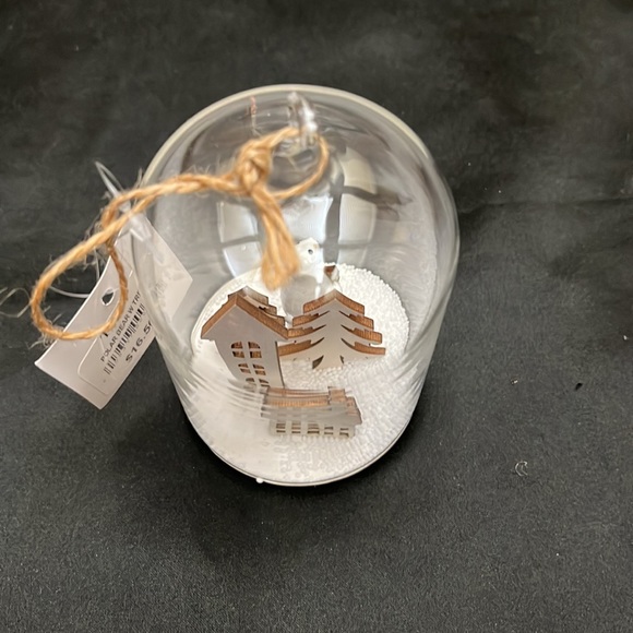 Arty | Holiday | Glass Holiday Globe With Polar Bear Wooden Houses And ...